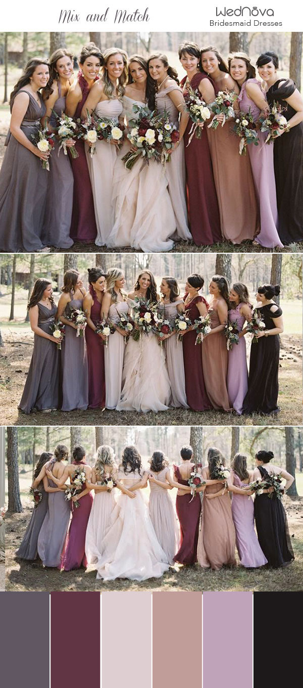 14 Mismatched Bridesmaid Dresses Color Palettes from Real Weddings ... 14 Mismatched Bridesmaid Dresses Color Palettes from Real Weddings ...